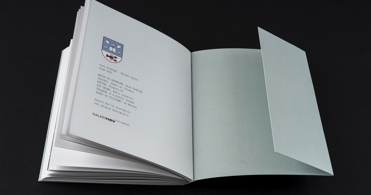 ARAS SEDDIGH'S BOOK COLONY VATOS IS PUBLISHED | GALERİ NEV İSTANBUL